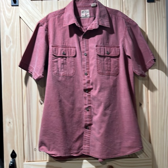 RedHead | Shirts | Vintage Red Head Mens Faint Red Short Sleeve Button ...